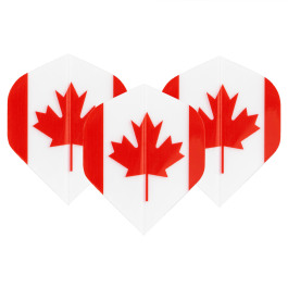 Replacement dart flights with Canadian flag - set of three; for darts