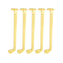 Slimline pen clips golf gold - five-pack