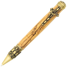 Amazing Grace ballpoint pen kit by Woodturningz - antique brass
