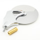 Heirloom pizza cutter chrome with stainless steel blade