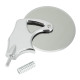 Heirloom pizza cutter chrome with stainless steel blade